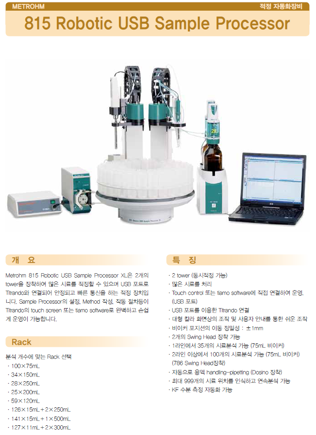 Titrators(METROHM) - 815 Robotic USB Sample Processor