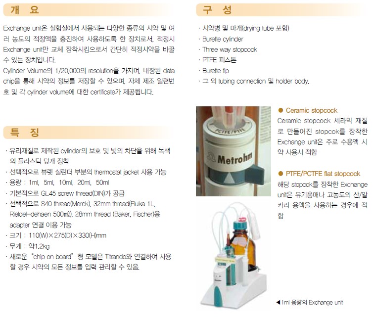 Karl Fischer(METROHM) - Exchange Unit